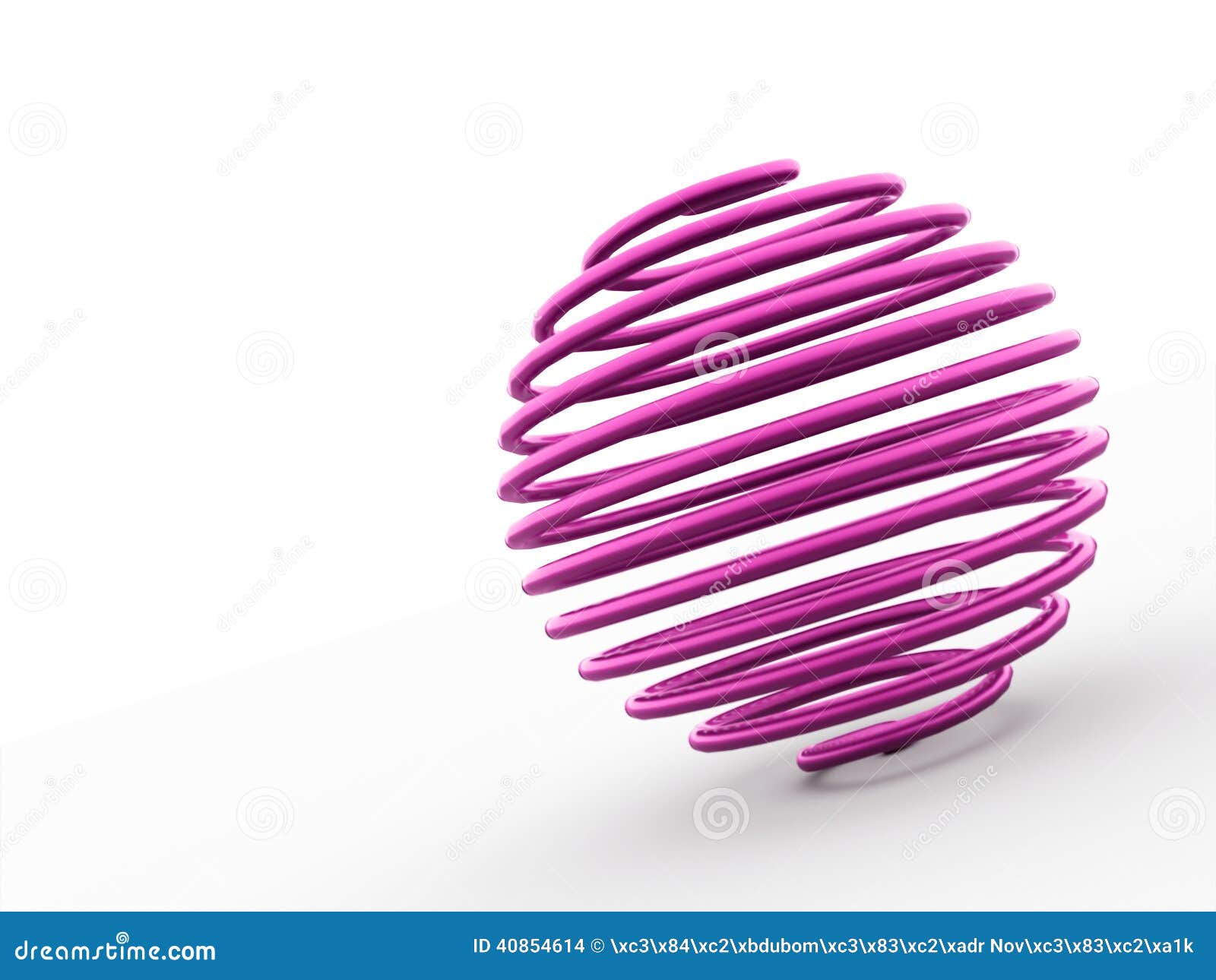 Abstract Pink Spiral Sphere Stock Illustration - Illustration of ...