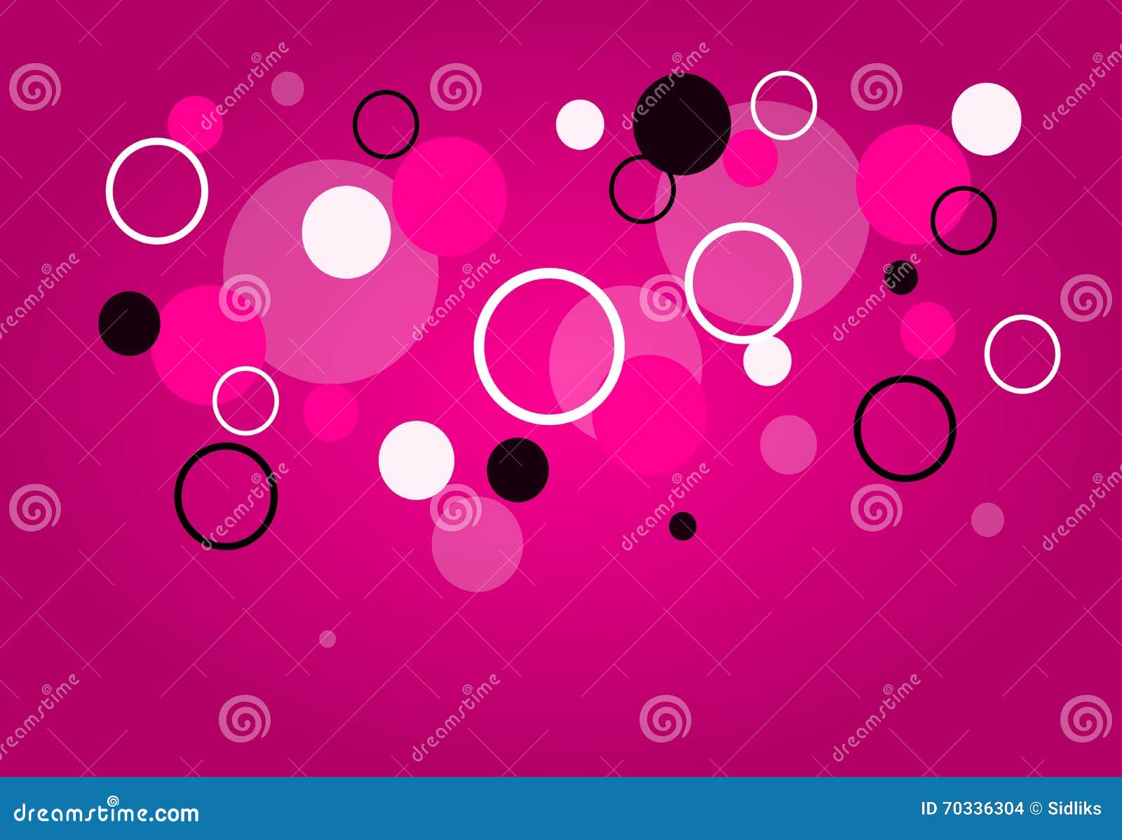 Abstract Pink Template with Circles Stock Illustration - Illustration ...