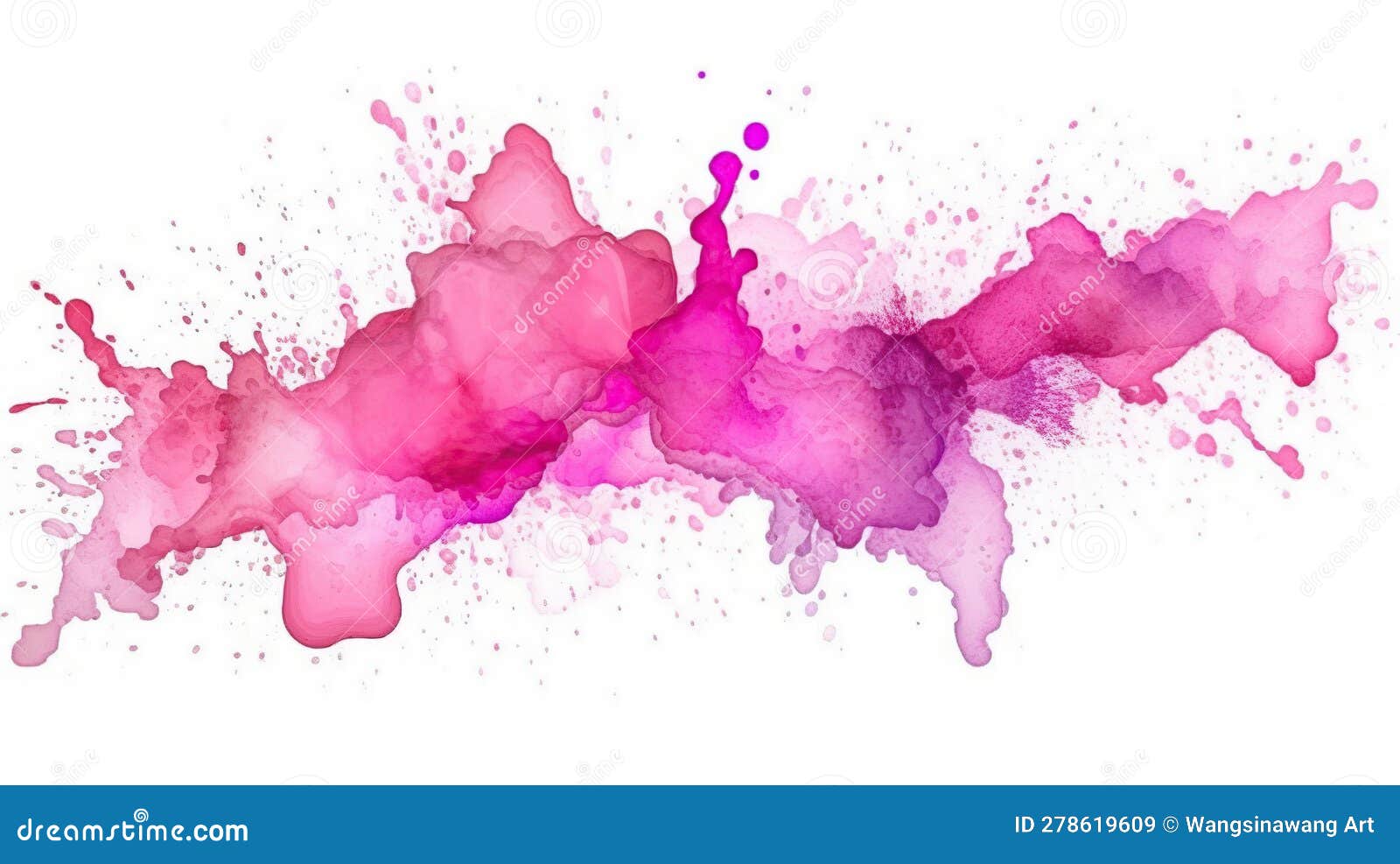 Abstract Pink Watercolor AI Generated Image Stock Illustration ...