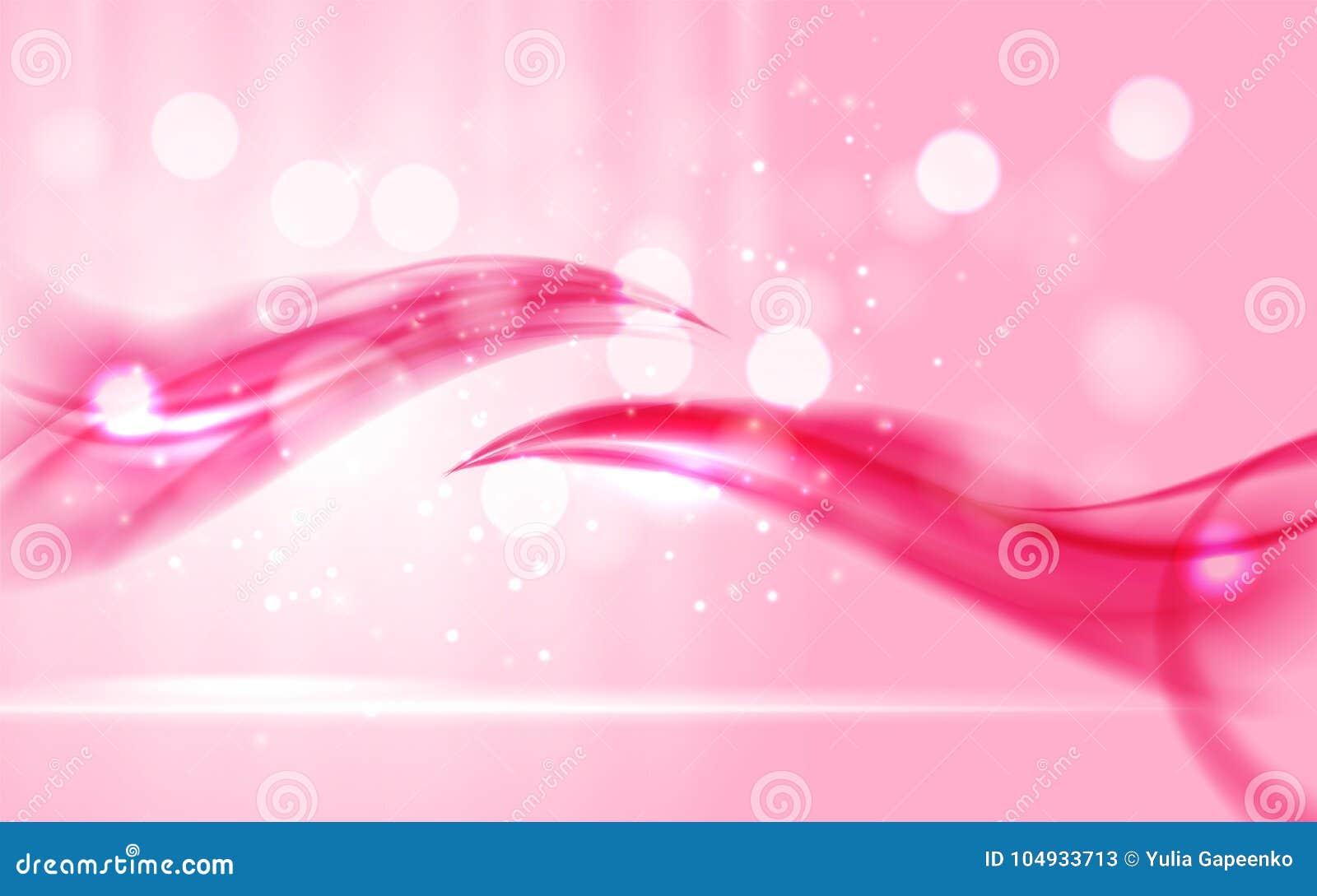 Abstract Pink Wave on Background. Vector Illustration Stock Vector ...