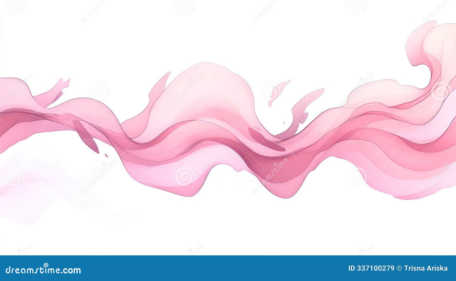 Abstract Pink Wave Design with Soft Curves and Gradients Stock ...