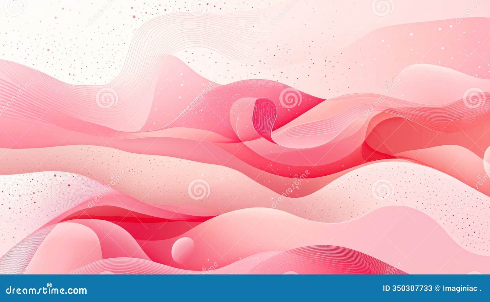 Abstract Pink Wave Design with Subtle Sparkle Stock Illustration ...