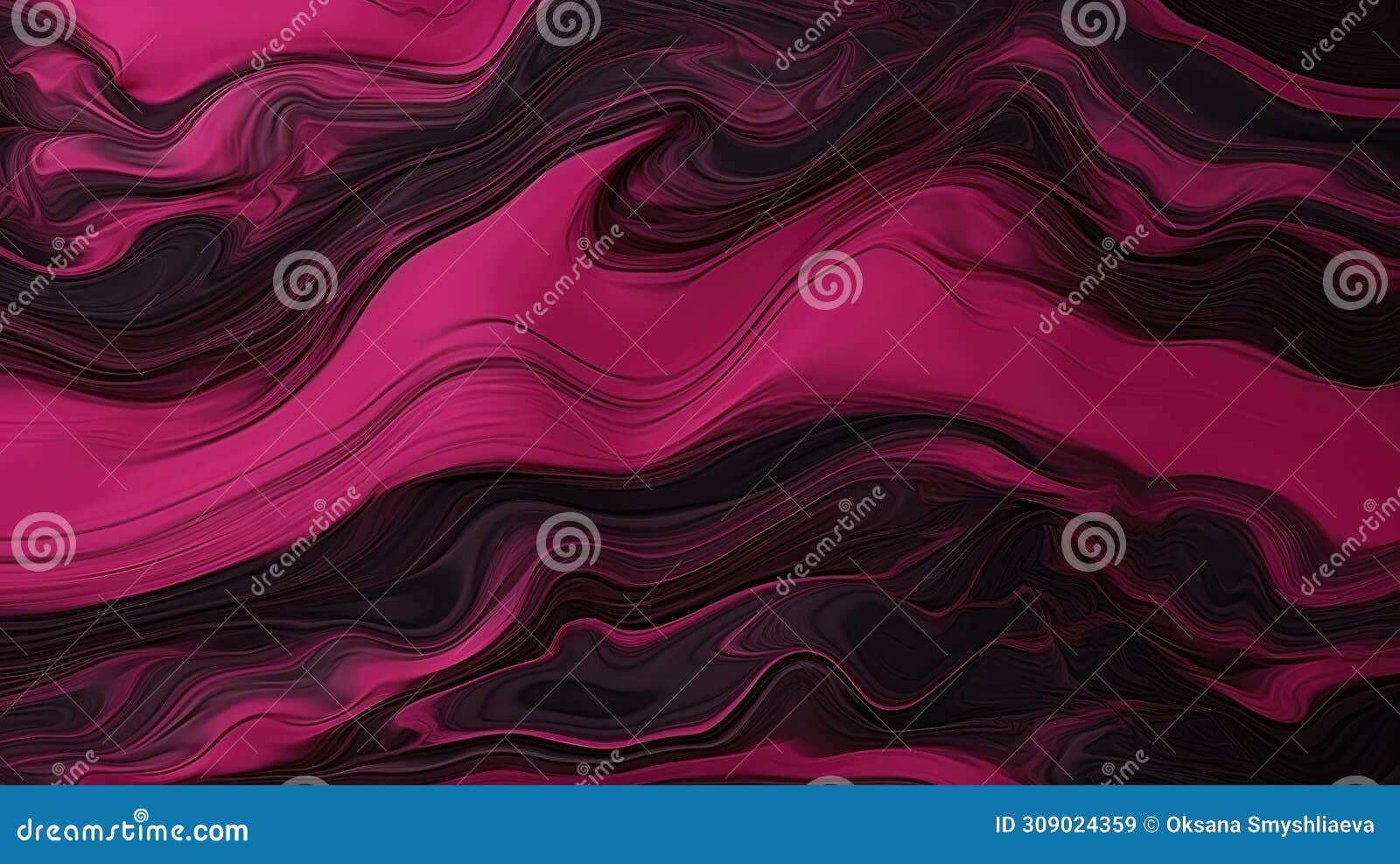 Abstract Pink Wave Lines on Black Background. Pink Flow Wave Design ...