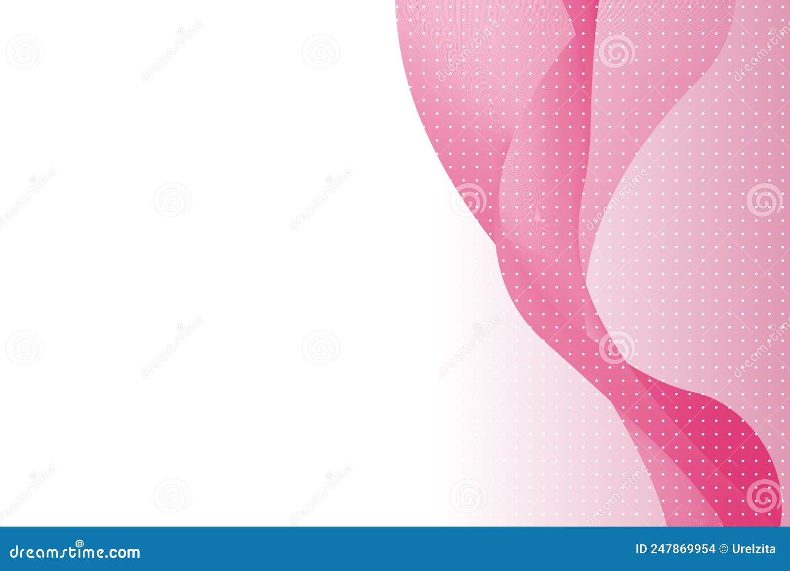 Abstract Pink Wave Lines Flowing on a White Background with a Pink ...