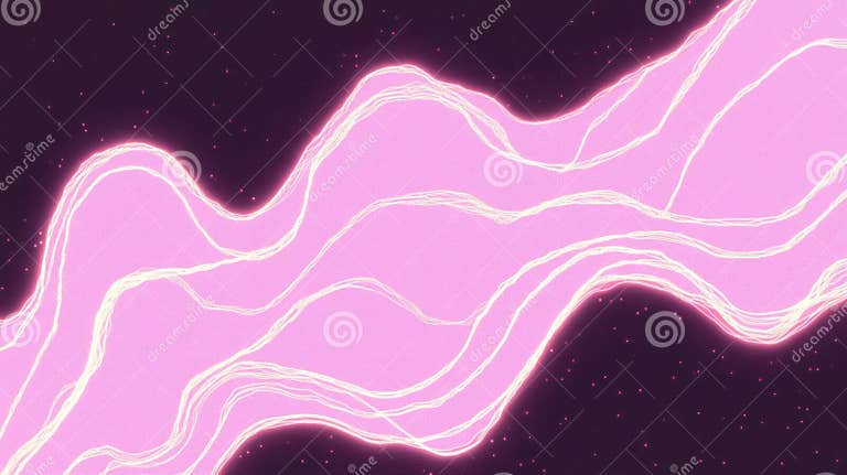 Abstract Pink Wave Pattern on a Dark Background, Evoking a Sense of ...