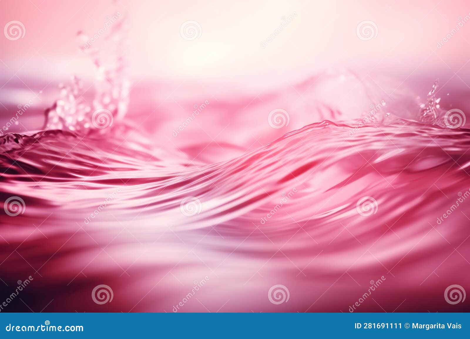 Abstract Pink Wave with Splash Background. Generated Ai Stock ...