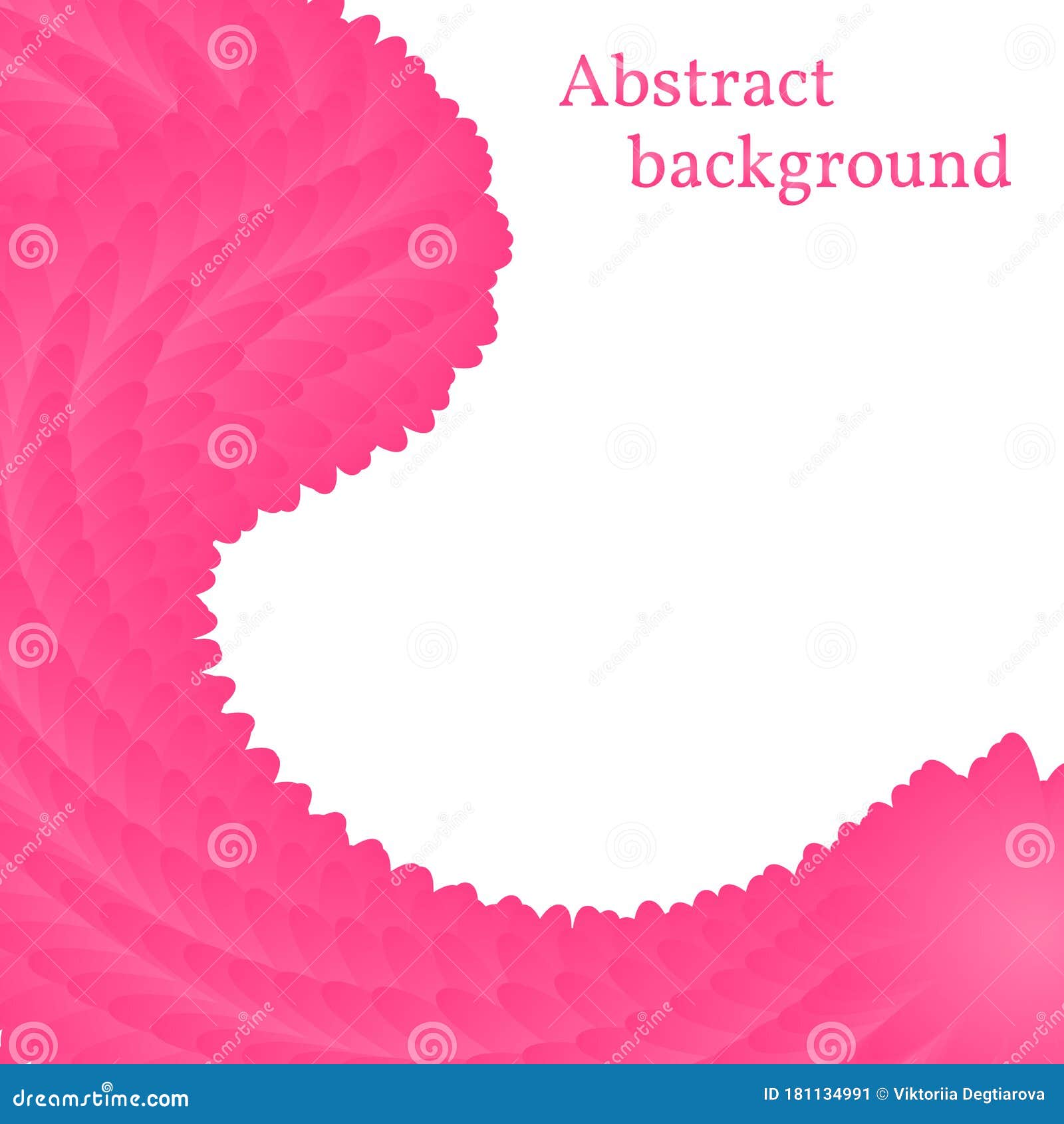 Abstract Pink Wave. Template with Blend Shapes Stock Vector ...