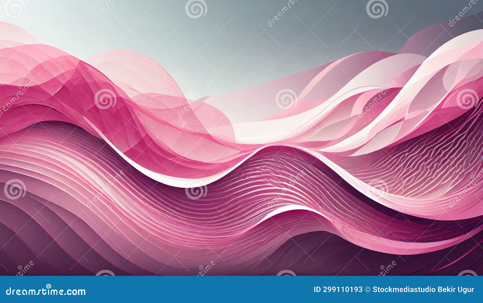 Abstract Pink Wave Vector Background Stock Illustration - Illustration ...