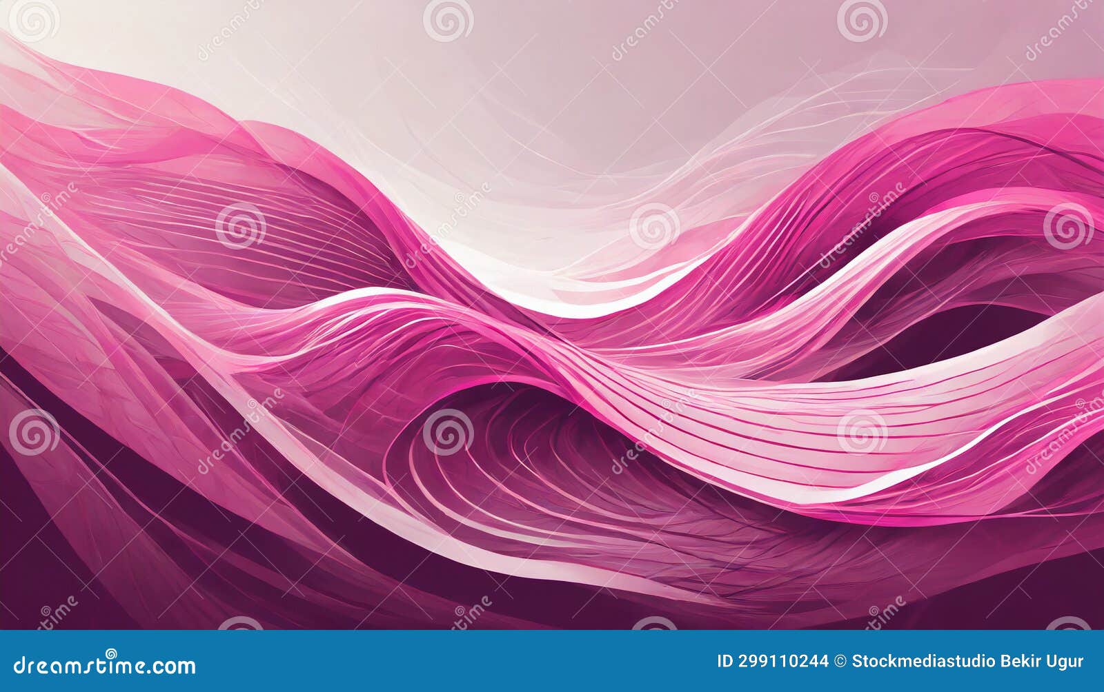 Abstract Pink Wave Vector Background Stock Illustration - Illustration ...