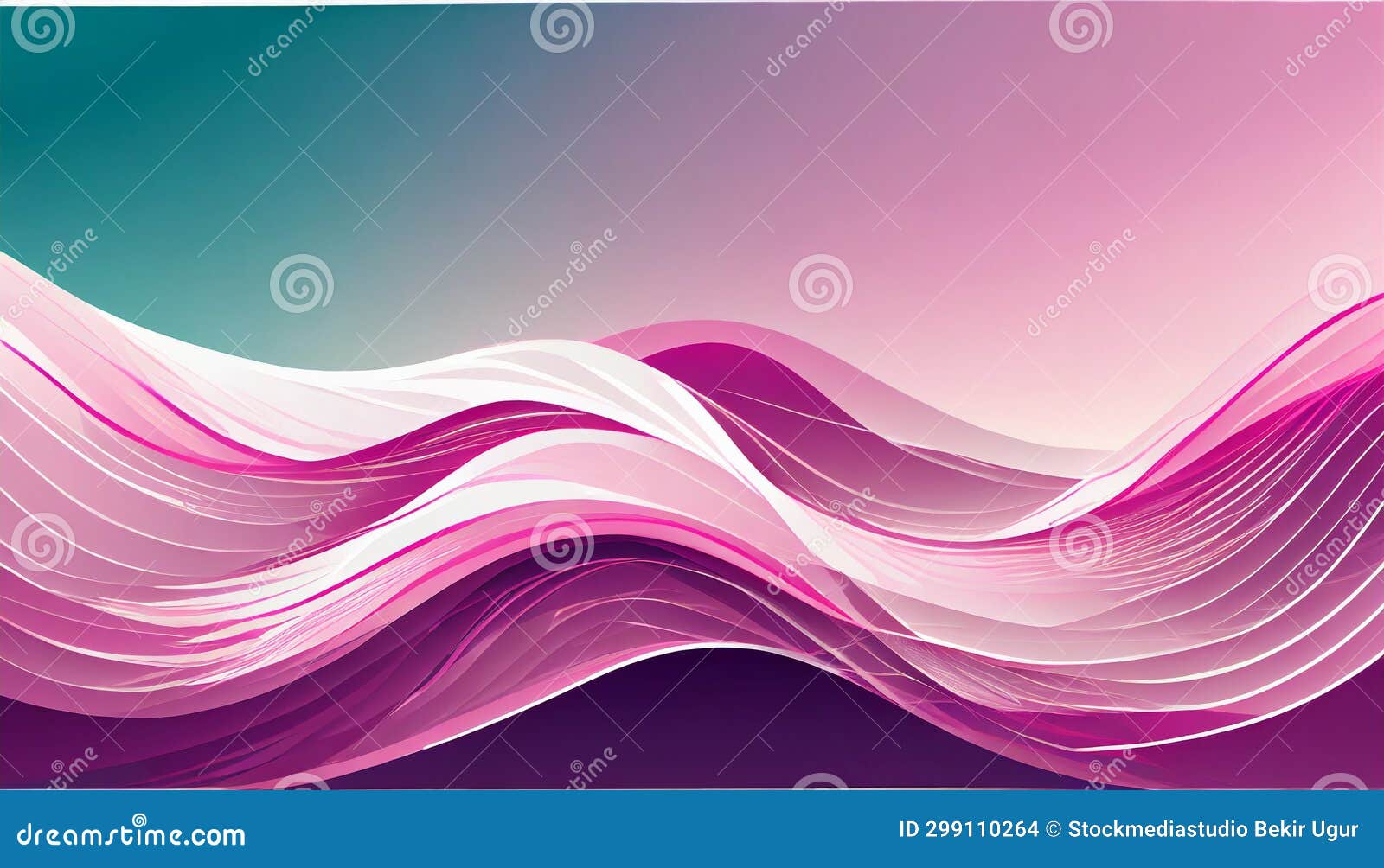 Abstract Pink Wave Vector Background Stock Illustration - Illustration ...