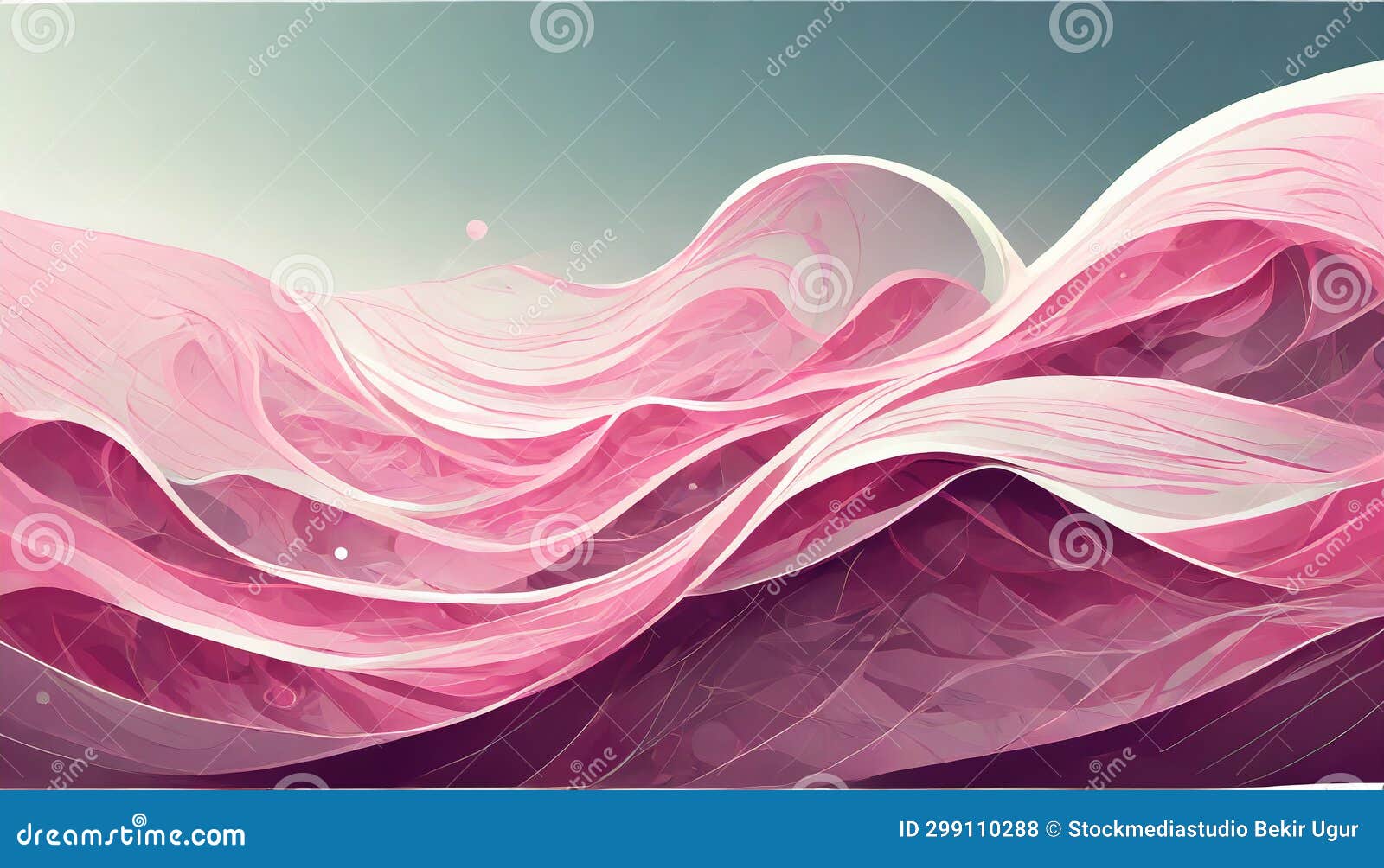 Abstract Pink Wave Vector Background Stock Illustration - Illustration ...