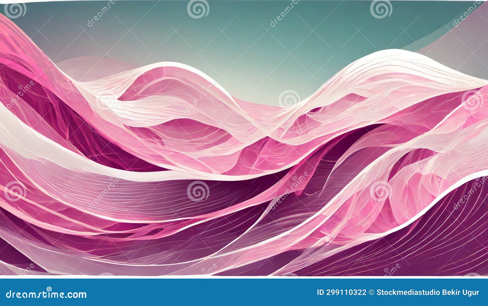 Abstract Pink Wave Vector Background Stock Illustration - Illustration ...