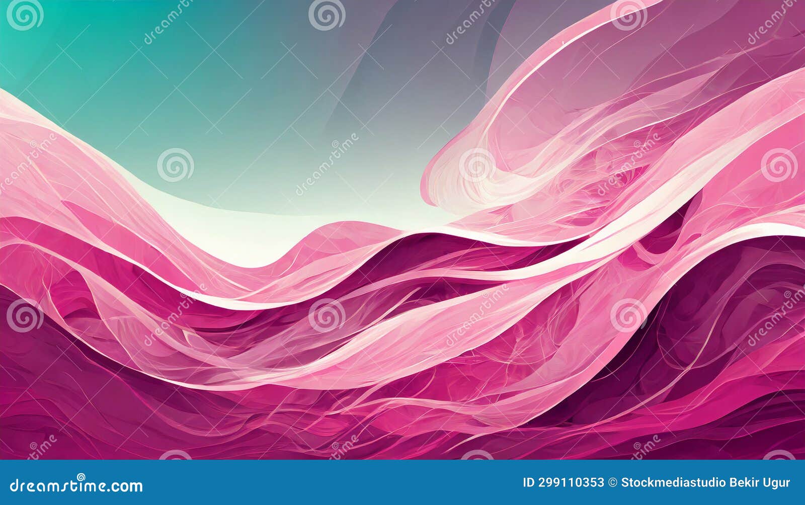 Abstract Pink Wave Vector Background Stock Illustration - Illustration ...