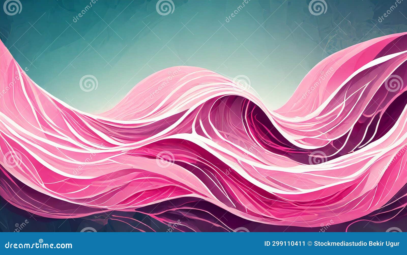 Abstract Pink Wave Vector Background Stock Illustration - Illustration ...