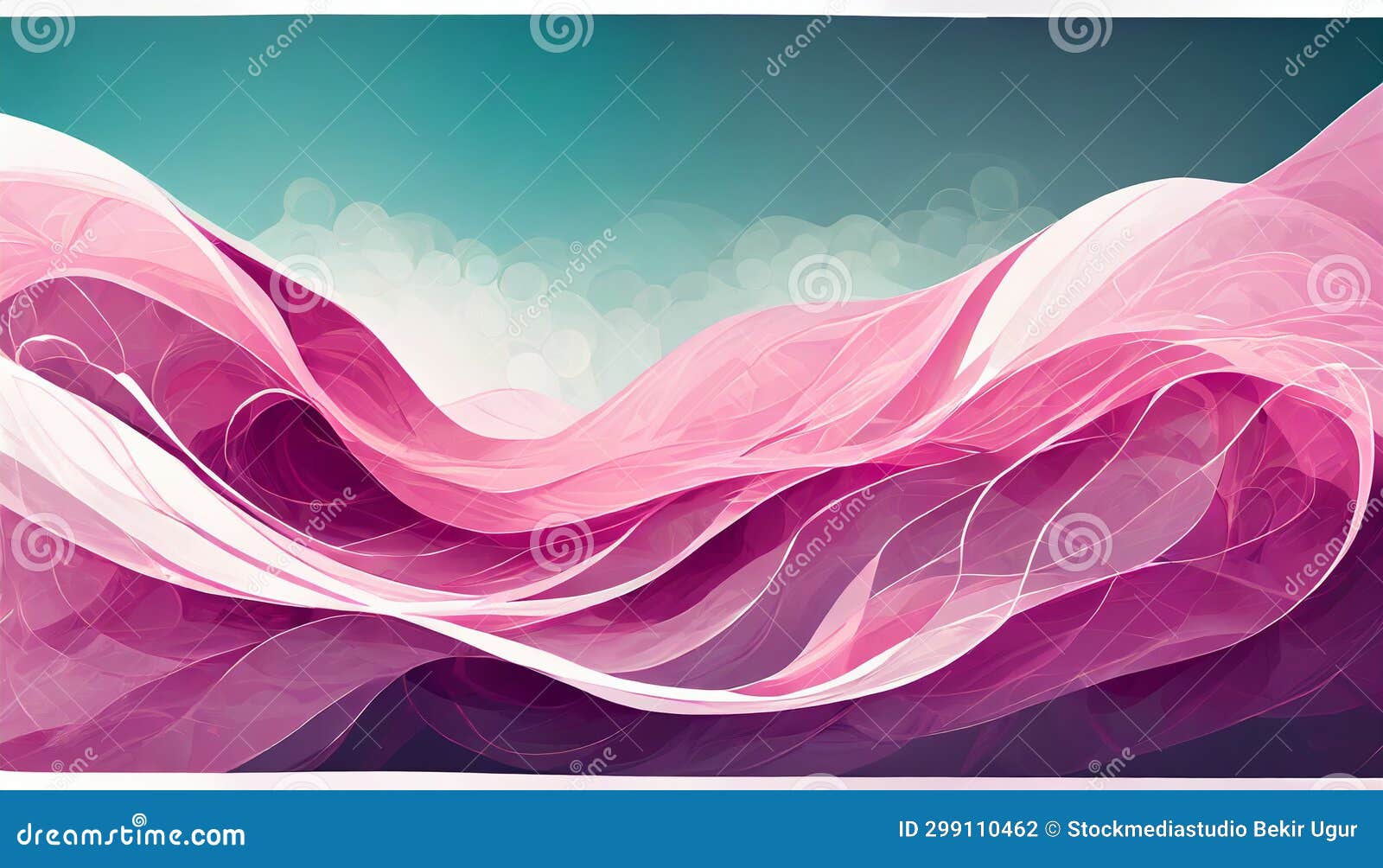 Abstract Pink Wave Vector Background Stock Illustration - Illustration ...