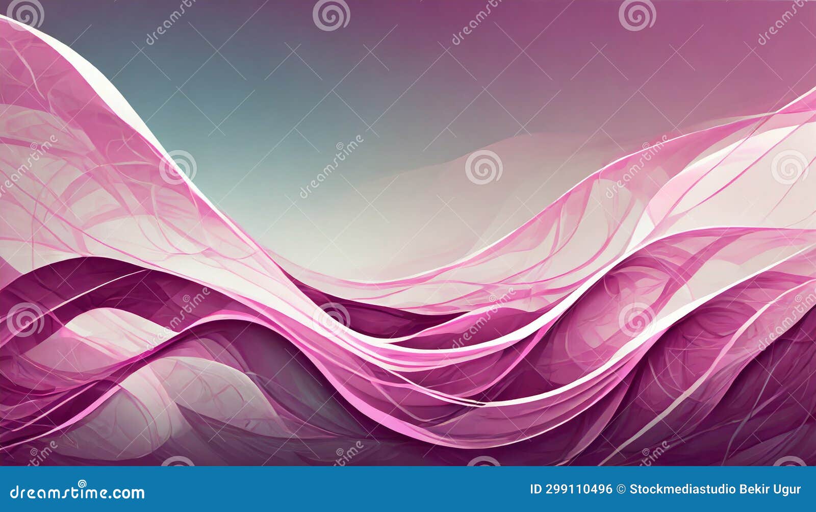 Abstract Pink Wave Vector Background Stock Illustration - Illustration ...