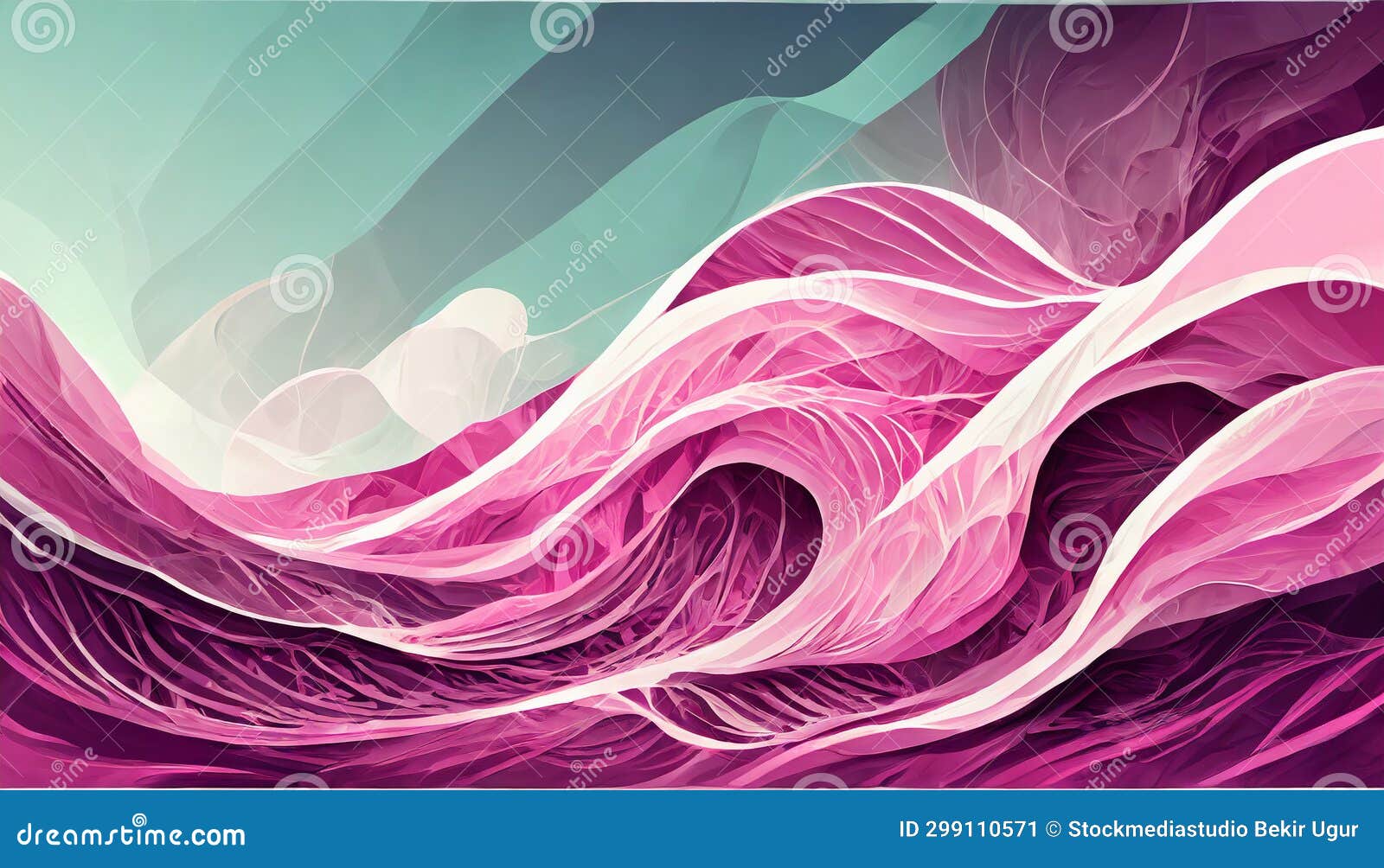 Abstract Pink Wave Vector Background Stock Illustration - Illustration ...