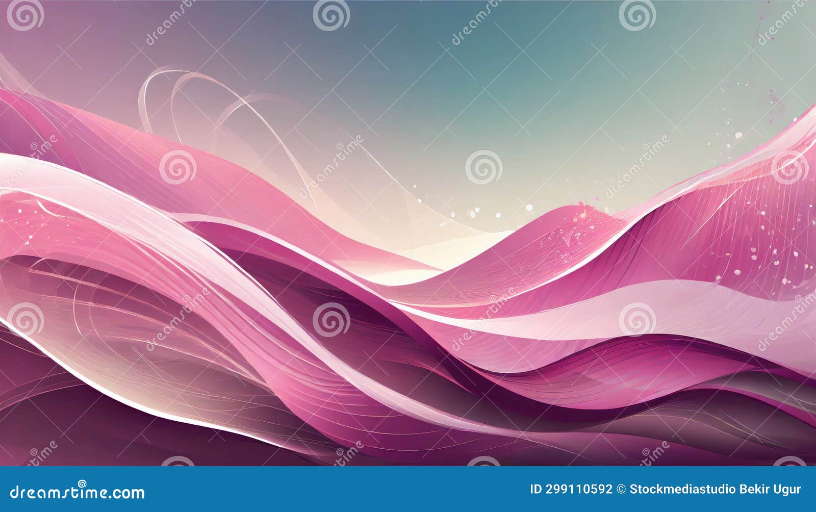 Abstract Pink Wave Vector Background Stock Illustration - Illustration ...