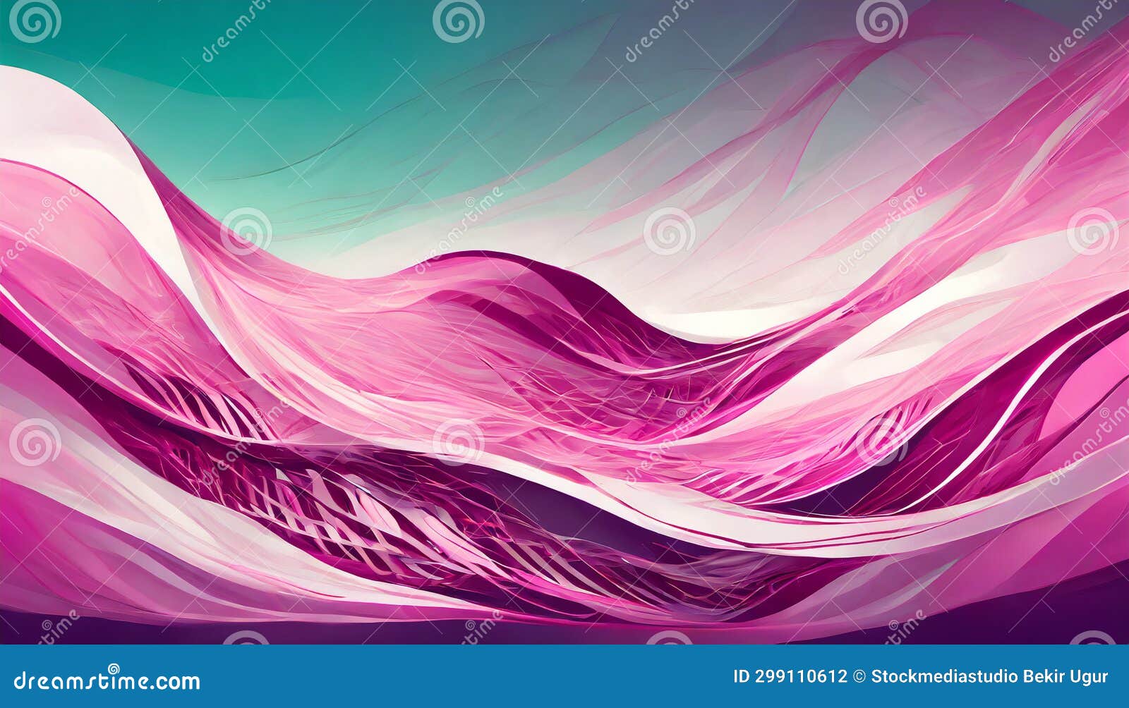 Abstract Pink Wave Vector Background Stock Illustration - Illustration ...