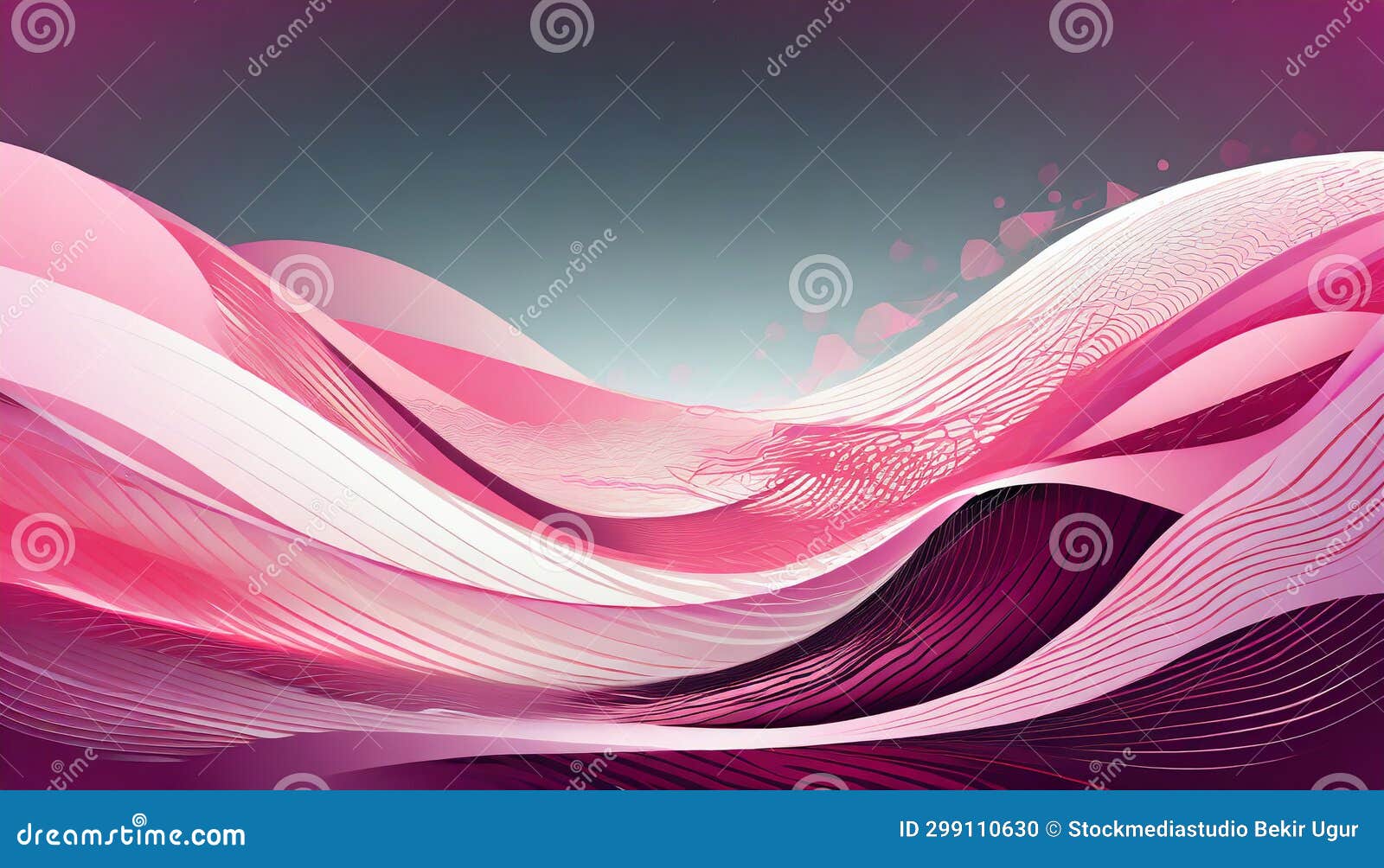 Abstract Pink Wave Vector Background Stock Illustration - Illustration ...