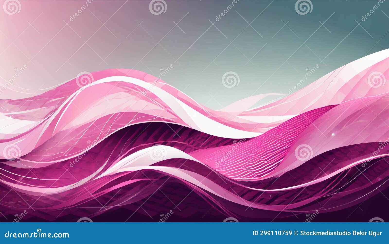 Abstract Pink Wave Vector Background Stock Illustration - Illustration ...