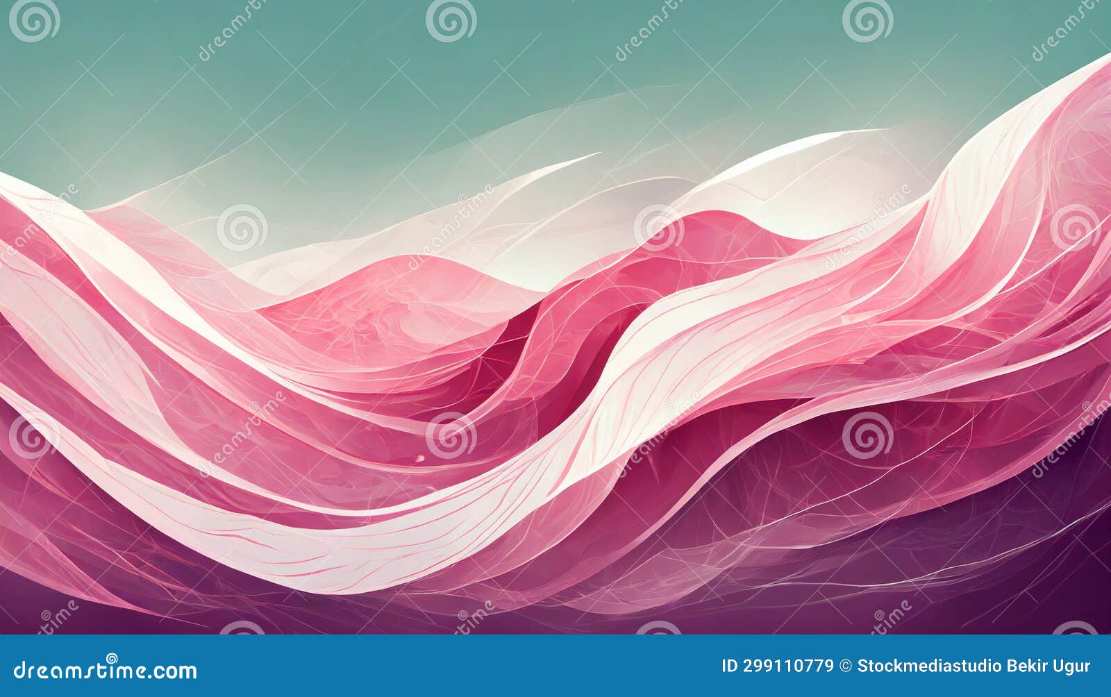 Abstract Pink Wave Vector Background Stock Illustration - Illustration ...