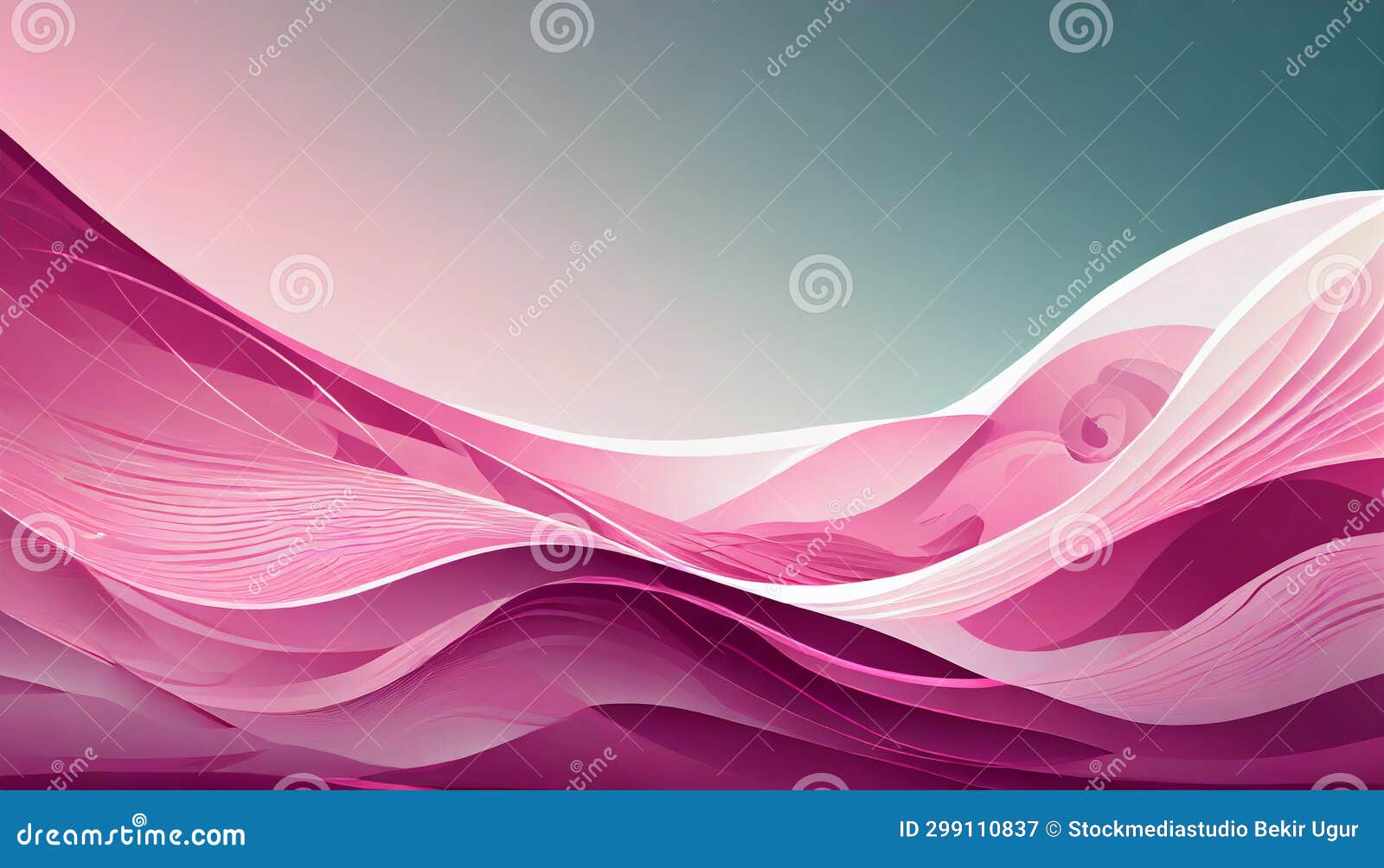 Abstract Pink Wave Vector Background Stock Illustration - Illustration ...