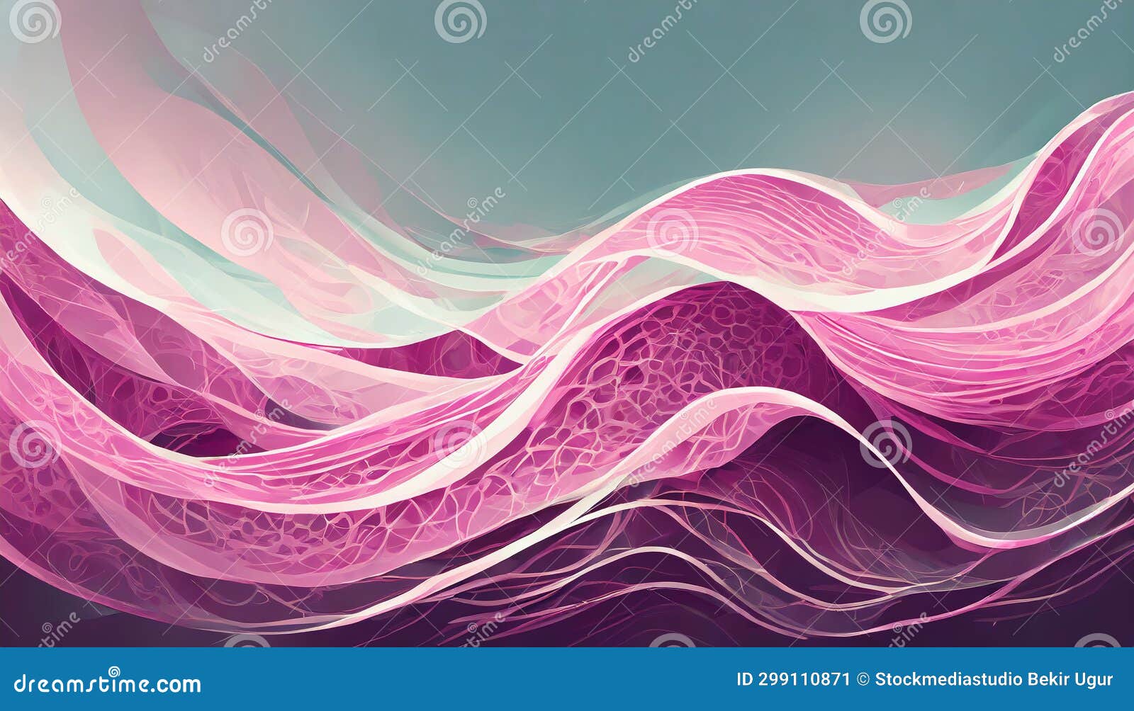 Abstract Pink Wave Vector Background Stock Illustration - Illustration ...