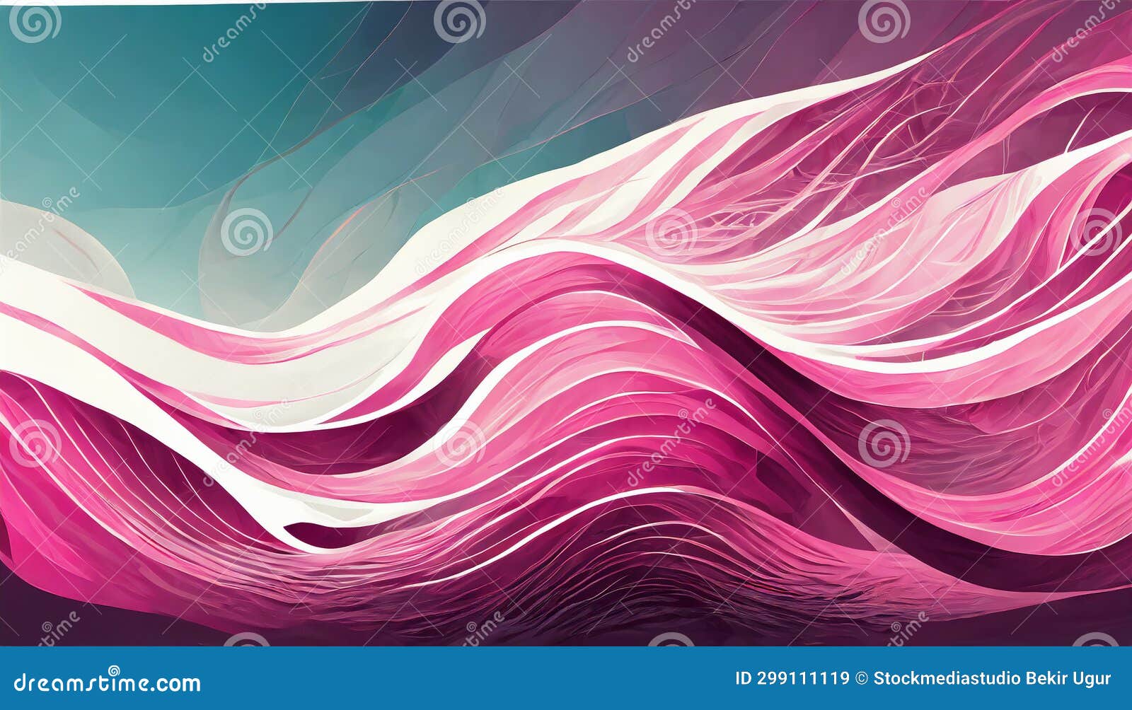 Abstract Pink Wave Vector Background Stock Illustration - Illustration ...