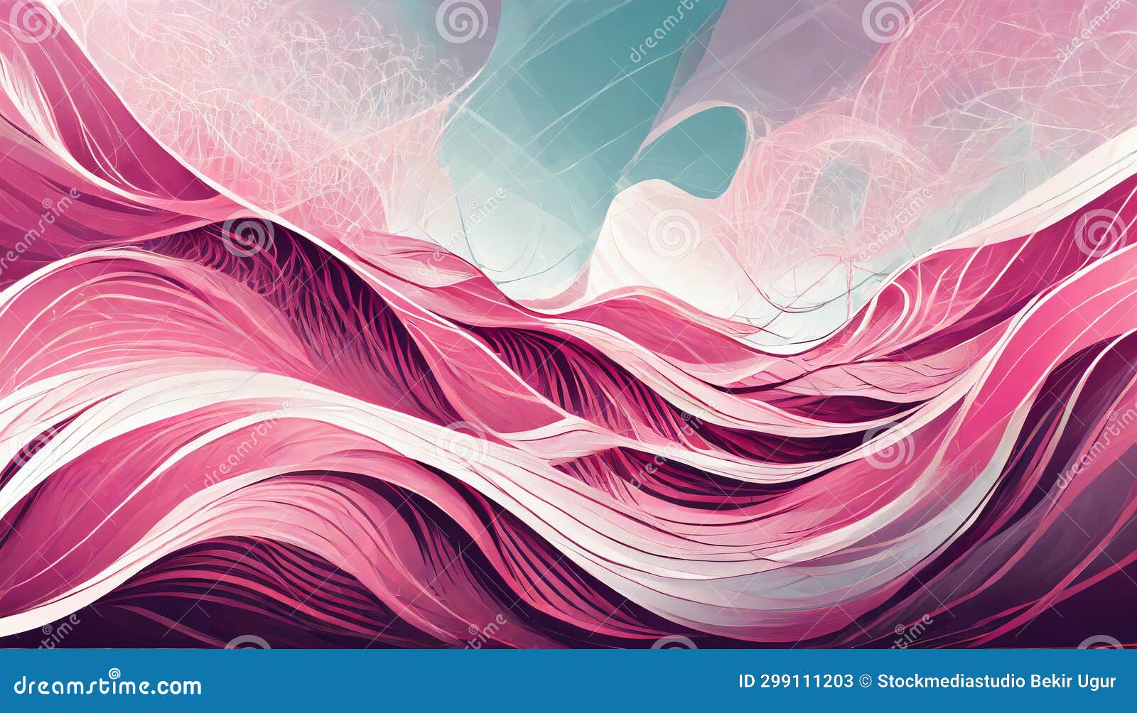 Abstract Pink Wave Vector Background Stock Illustration - Illustration ...