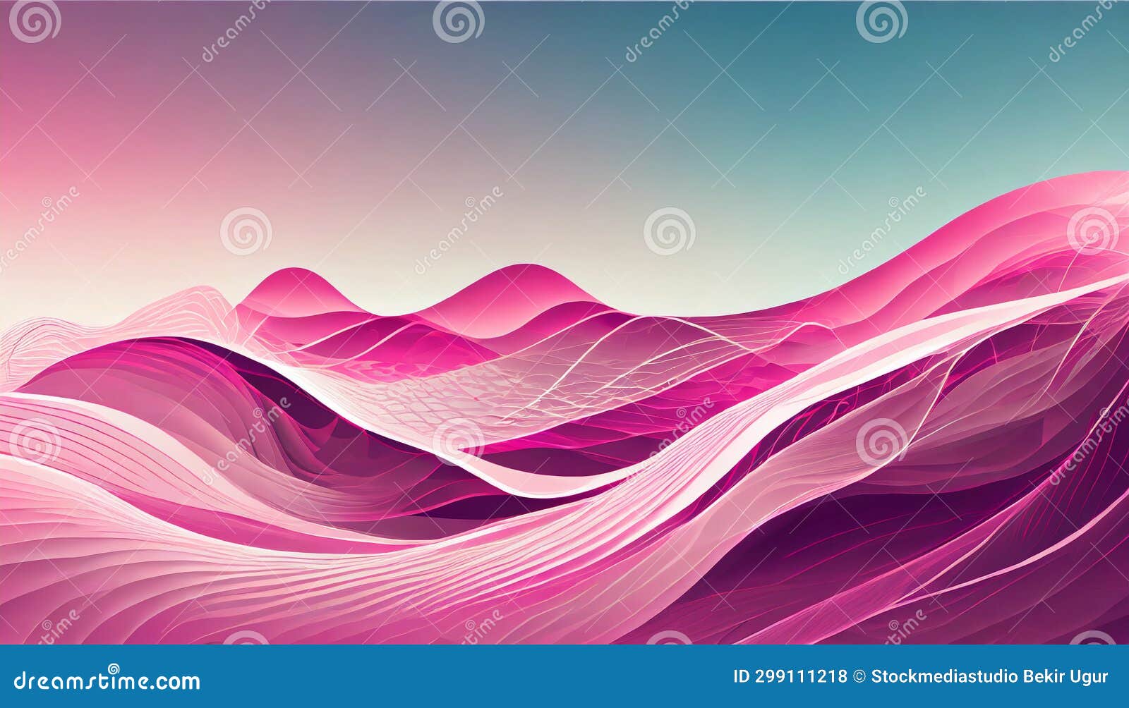 Abstract Pink Wave Vector Background Stock Illustration - Illustration ...