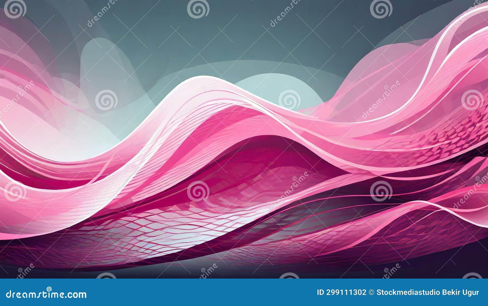Abstract Pink Wave Vector Background Stock Illustration - Illustration ...