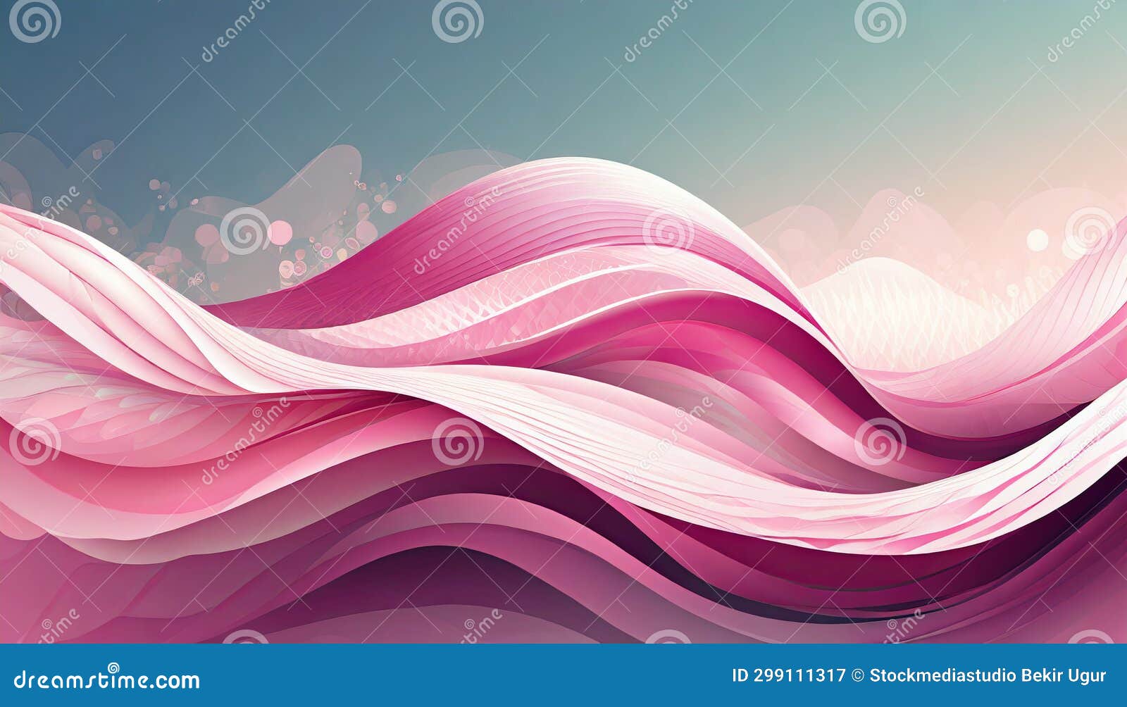 Abstract Pink Wave Vector Background Stock Illustration - Illustration ...
