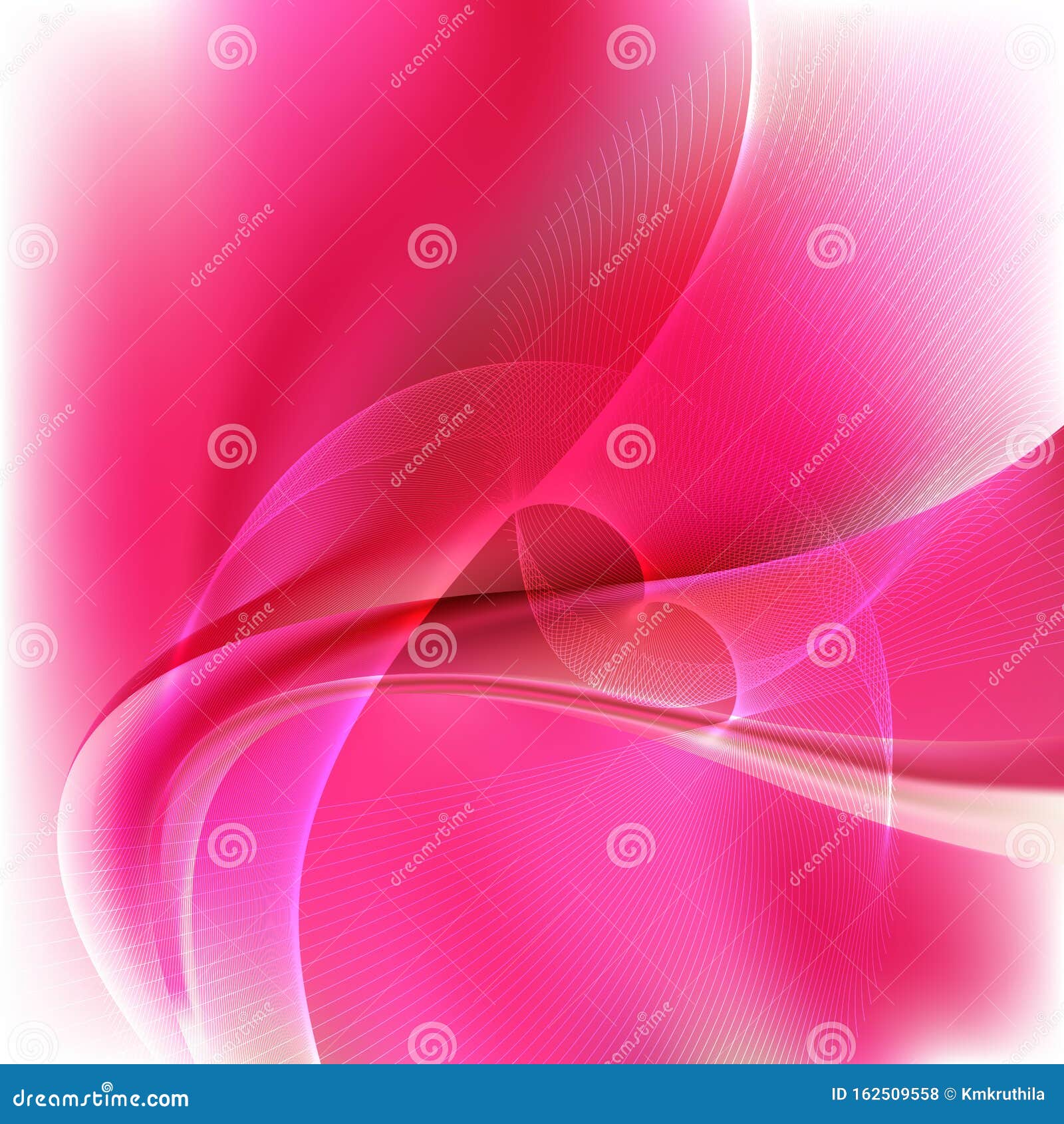 Abstract Pink and White Flow Curves Background Vector Image Stock ...