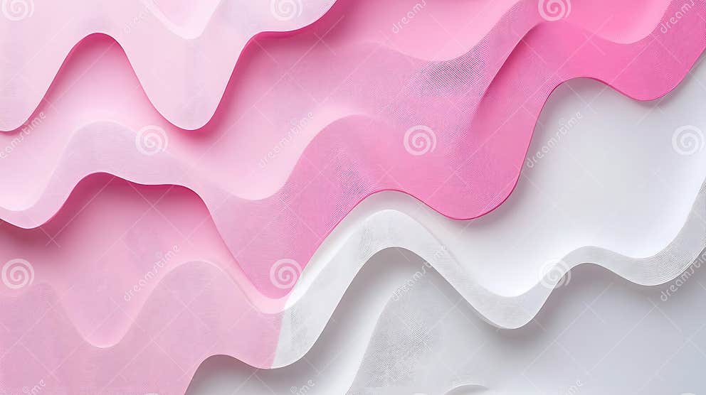 Abstract Pink and White Wave Pattern Design Stock Image - Image of ...