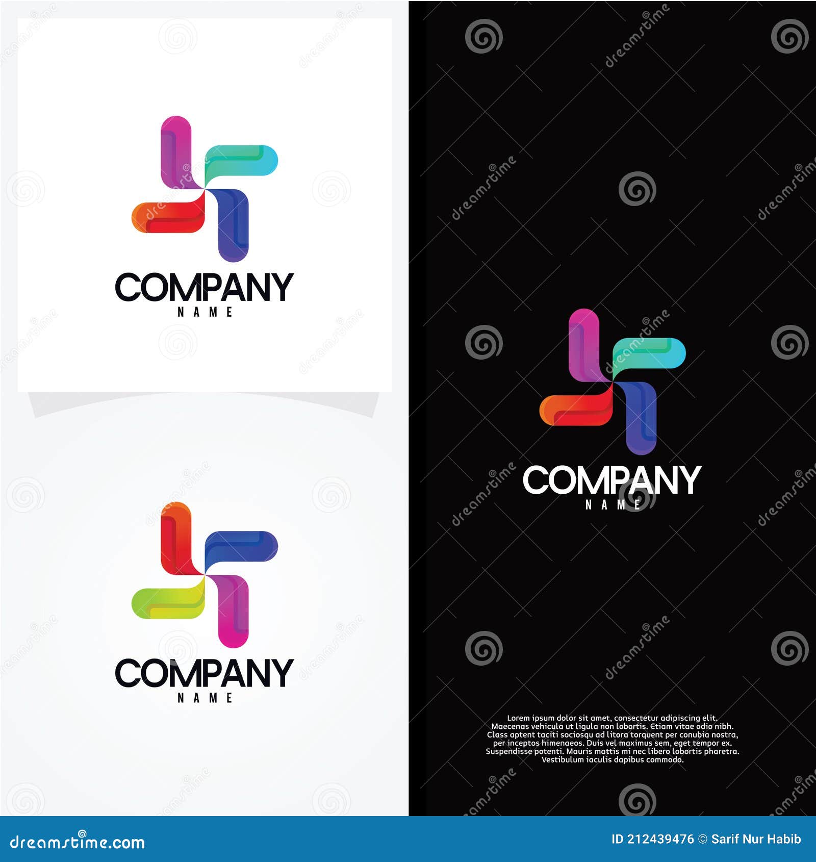 Abstract Pinwheel Logo Template Stock Vector - Illustration of element ...