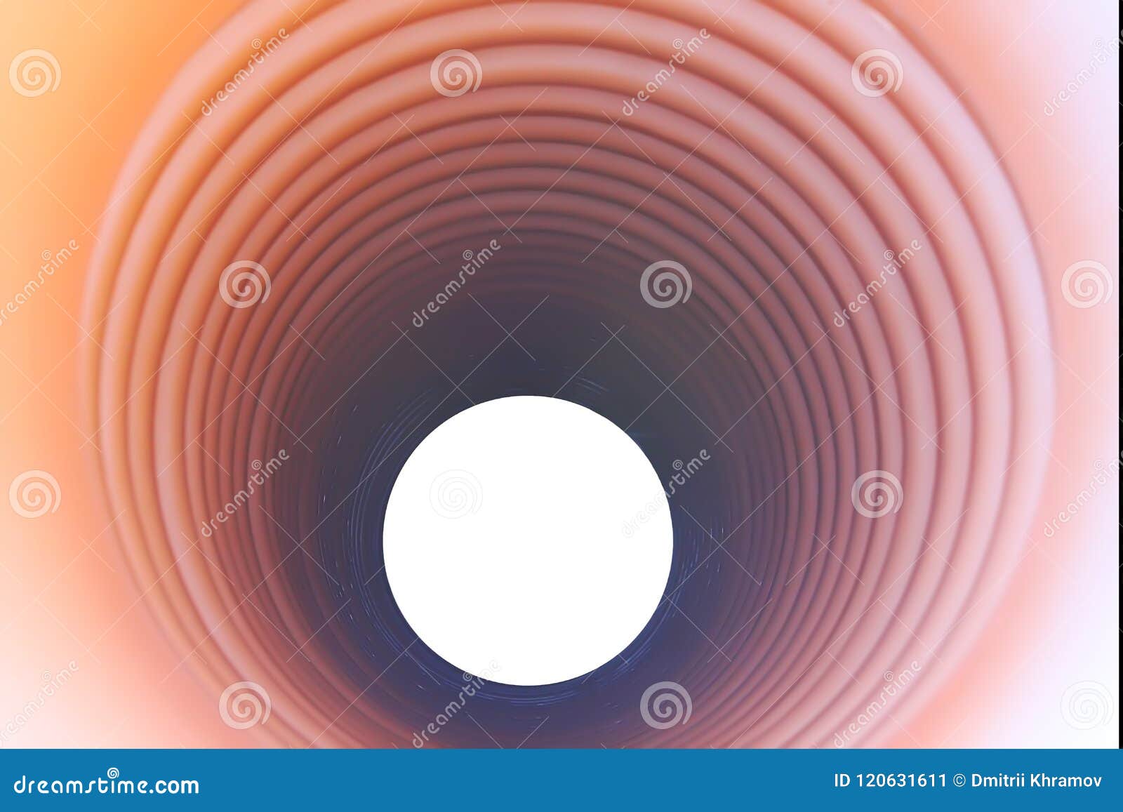 Pipe View from the Inside Copper Rings Stock Image - Image of gateway ...