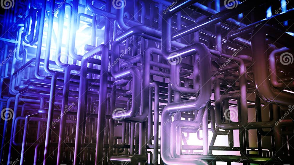 Abstract Pipes Background stock illustration. Illustration of rendering ...