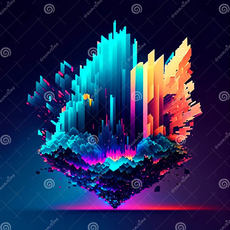 Abstract Pixel Art is a Form of Visual Expression that Combines the ...