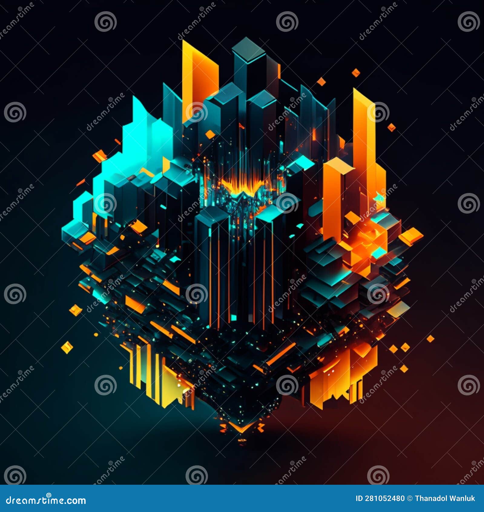 Abstract Pixel Art is a Form of Visual Expression that Combines the ...