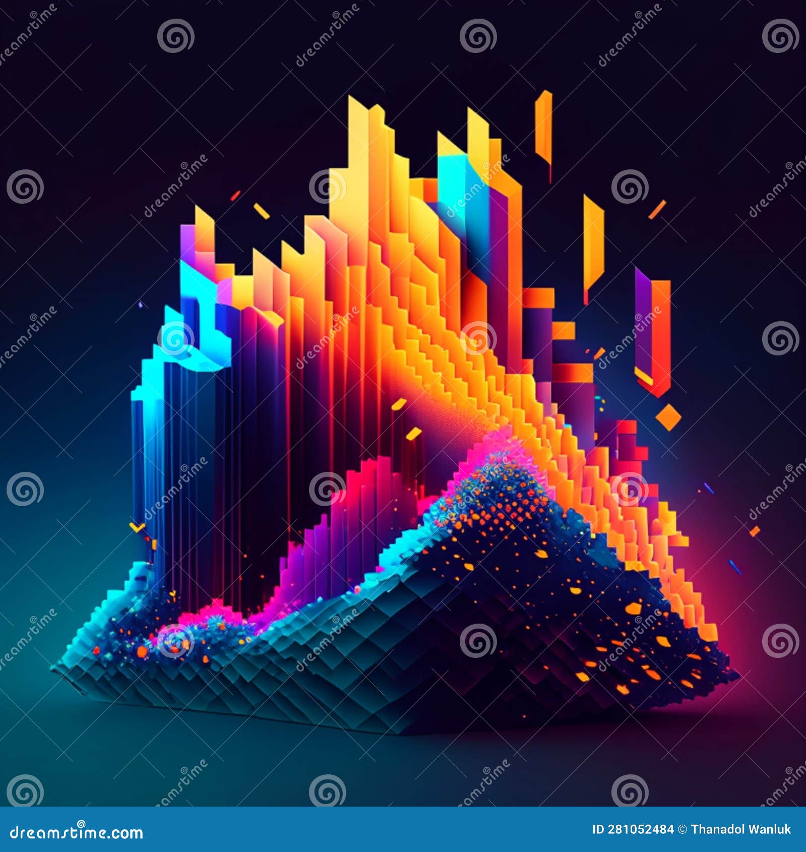 Abstract Pixel Art is a Form of Visual Expression that Combines the ...