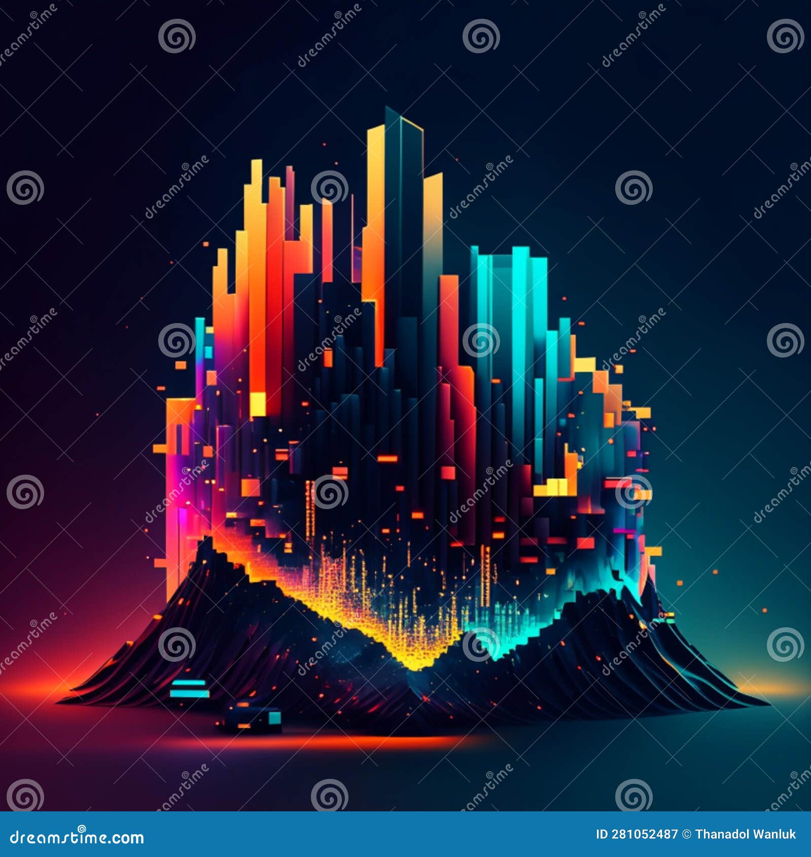 Abstract Pixel Art is a Form of Visual Expression that Combines the ...