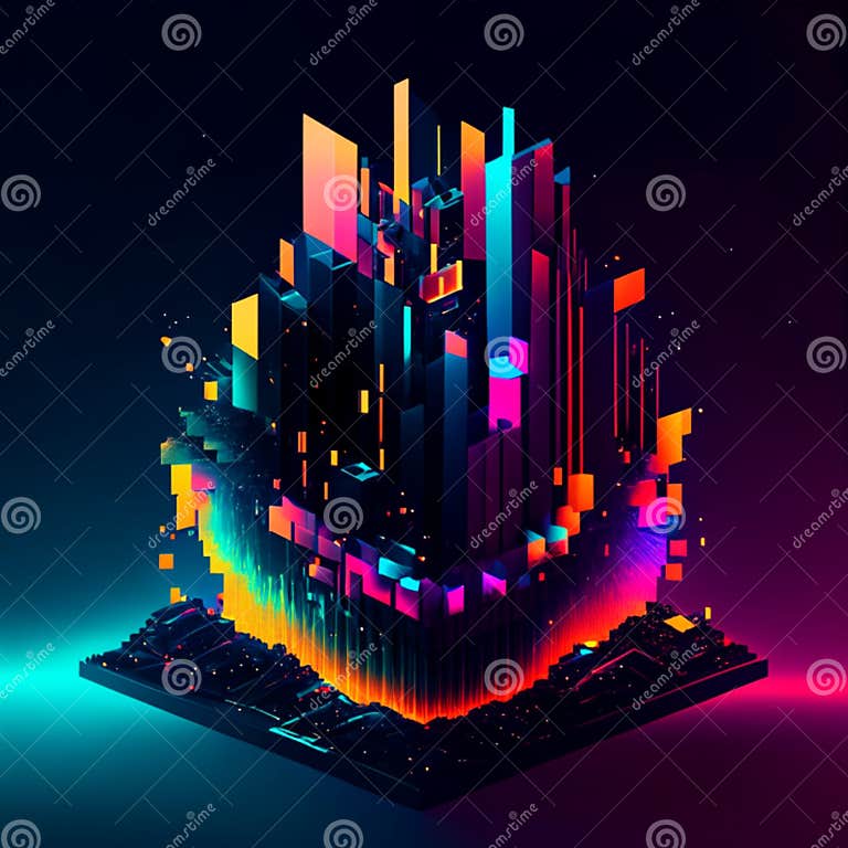 Abstract Pixel Art is a Form of Visual Expression that Combines the ...