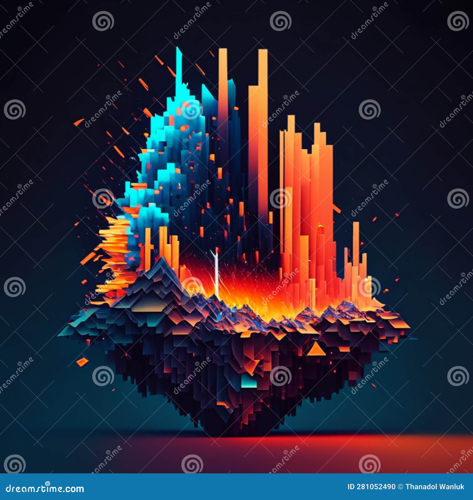 Abstract Pixel Art is a Form of Visual Expression that Combines the ...