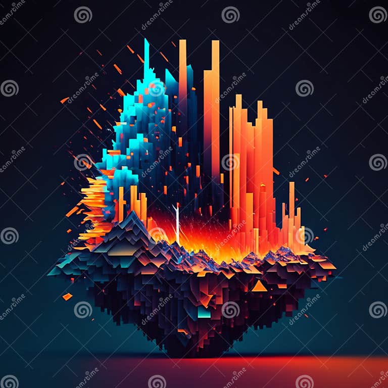 Abstract Pixel Art is a Form of Visual Expression that Combines the ...