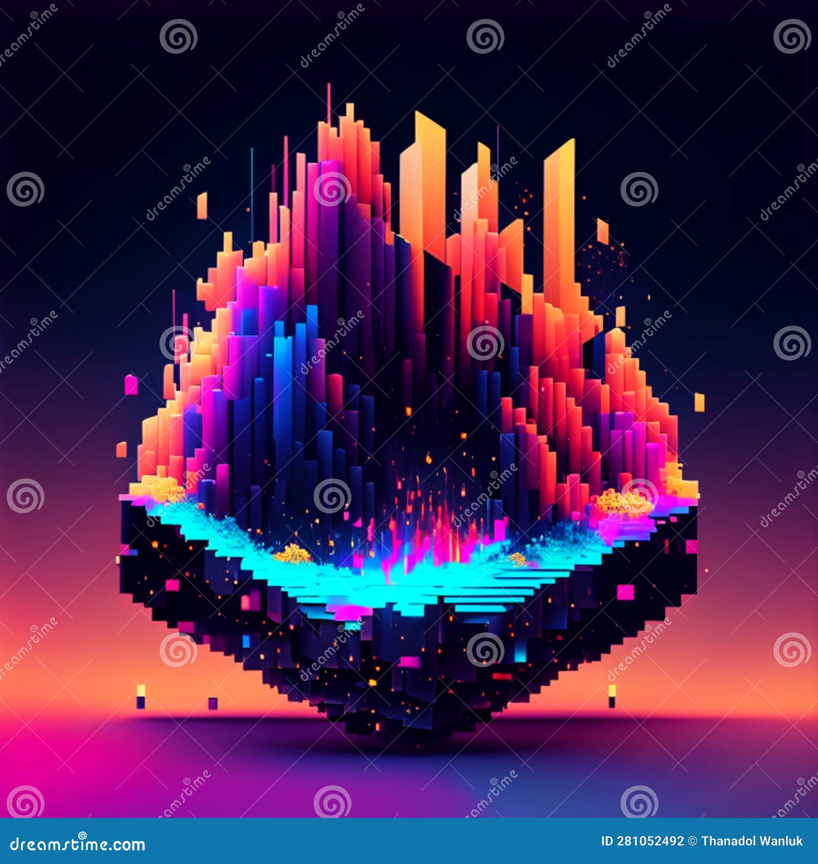 Abstract Pixel Art is a Form of Visual Expression that Combines the ...