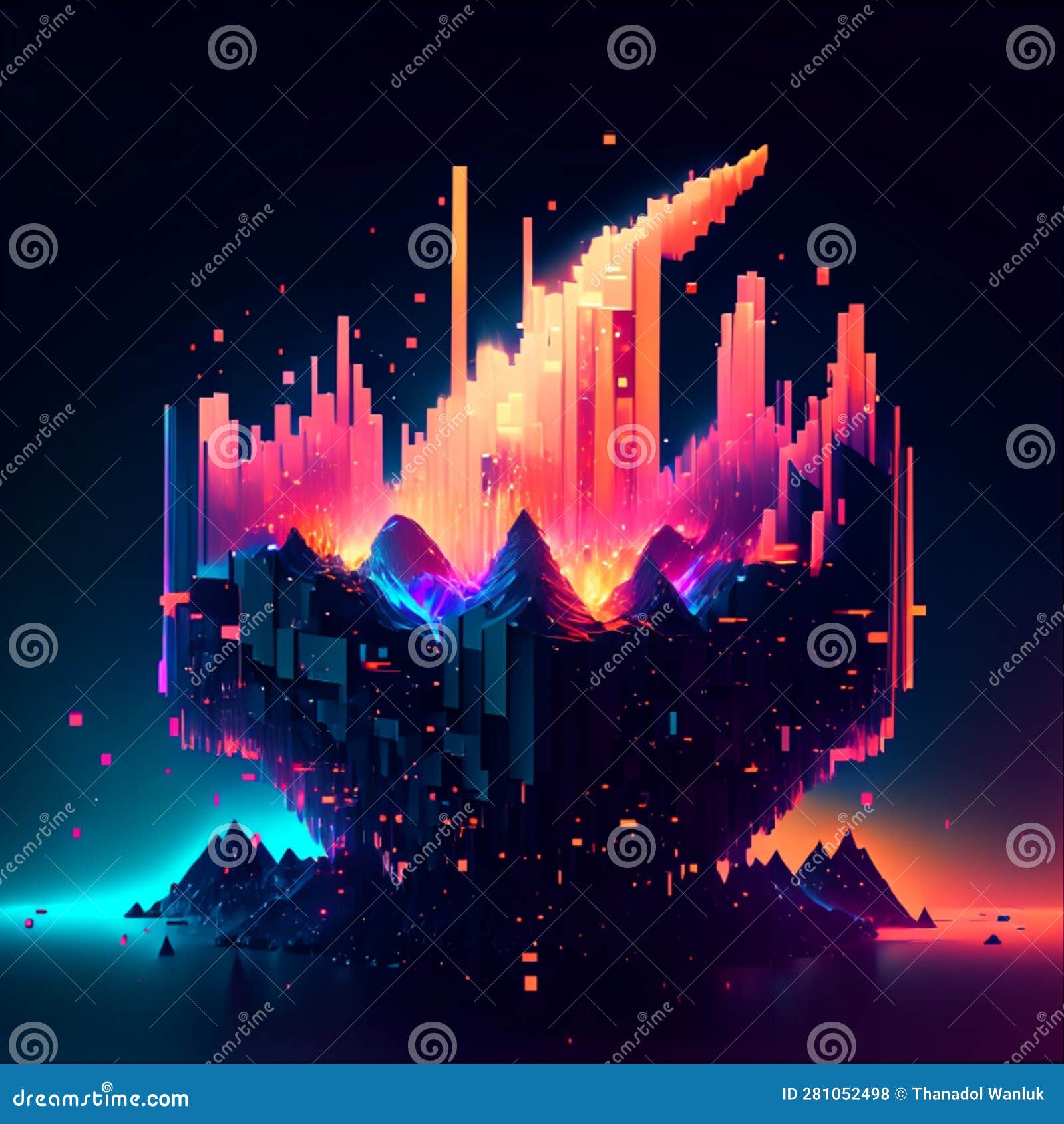 Abstract Pixel Art is a Form of Visual Expression that Combines the ...