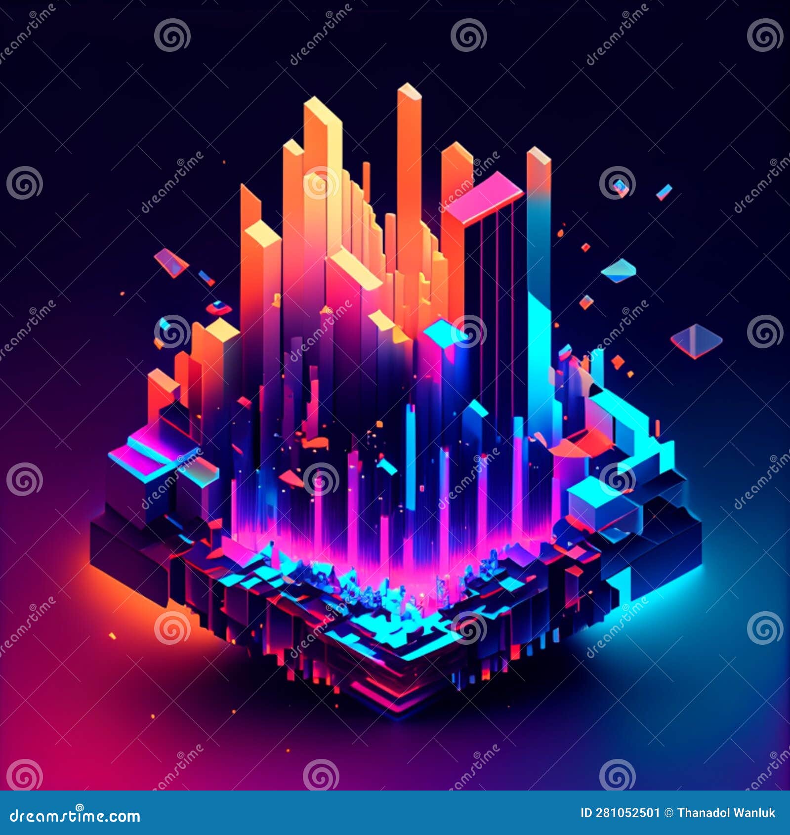 Abstract Pixel Art Is A Form Of Visual Expression That Combines The ...