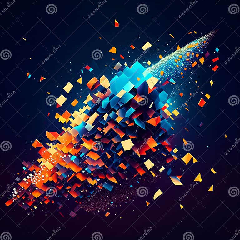 Abstract Pixel Art is a Form of Visual Expression that Combines the ...