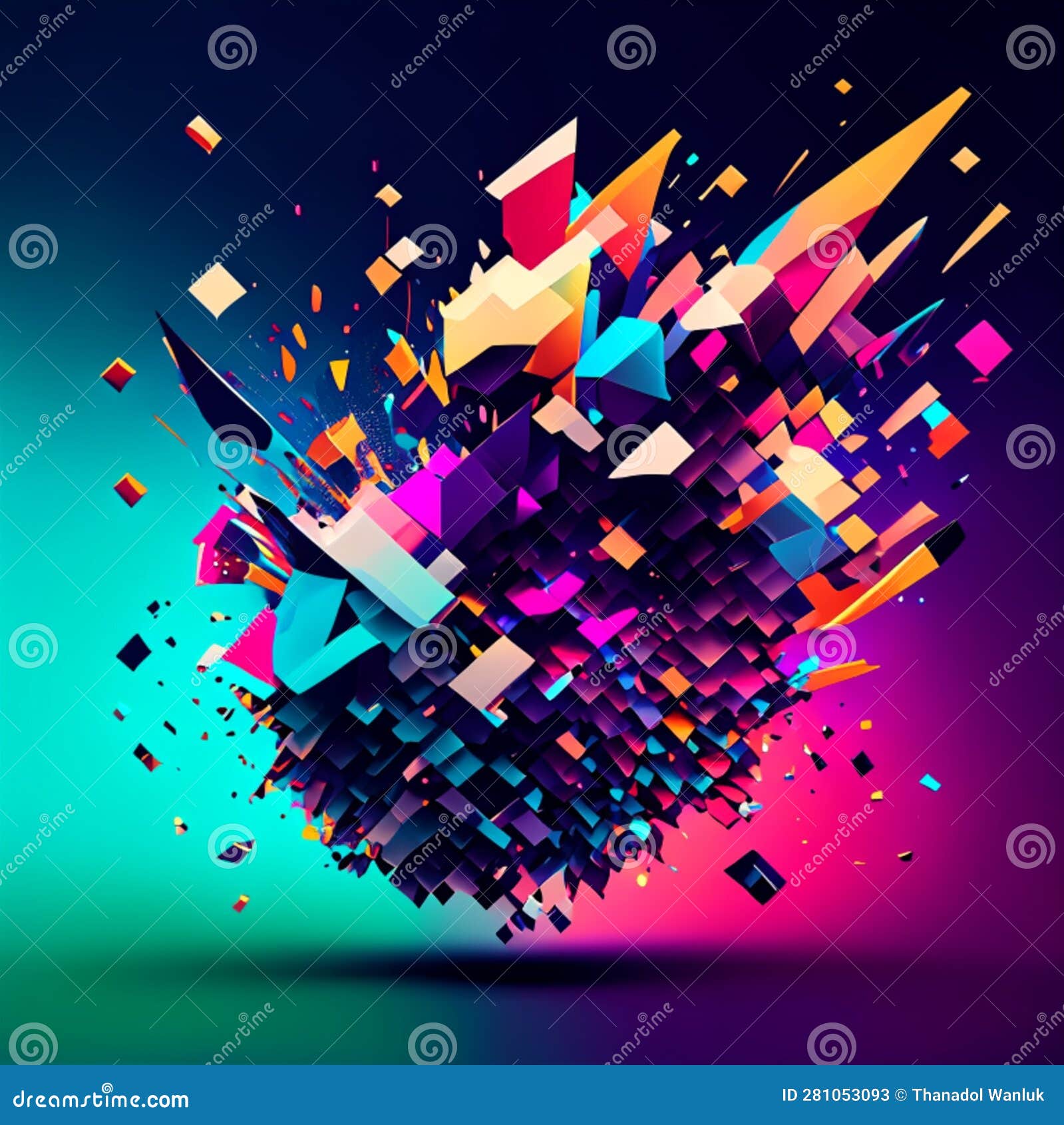Abstract Pixel Art is a Form of Visual Expression that Combines the ...